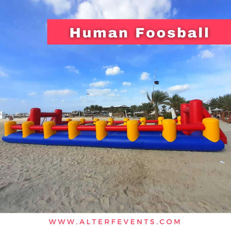 Human Foosball Rental Dubai - Inflatable Giant Life Size Foosball Court