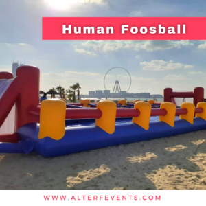 Human Foosball Rental Dubai - Inflatable Giant Life Size Foosball Court